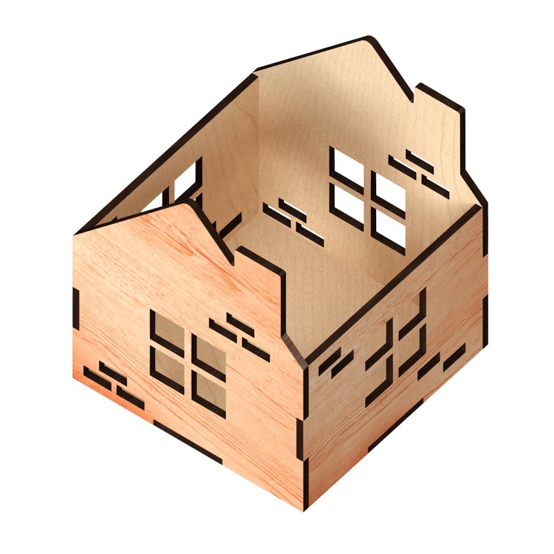 House Box Laser Cut Files Laser Cut Template Laser Cut - Etsy