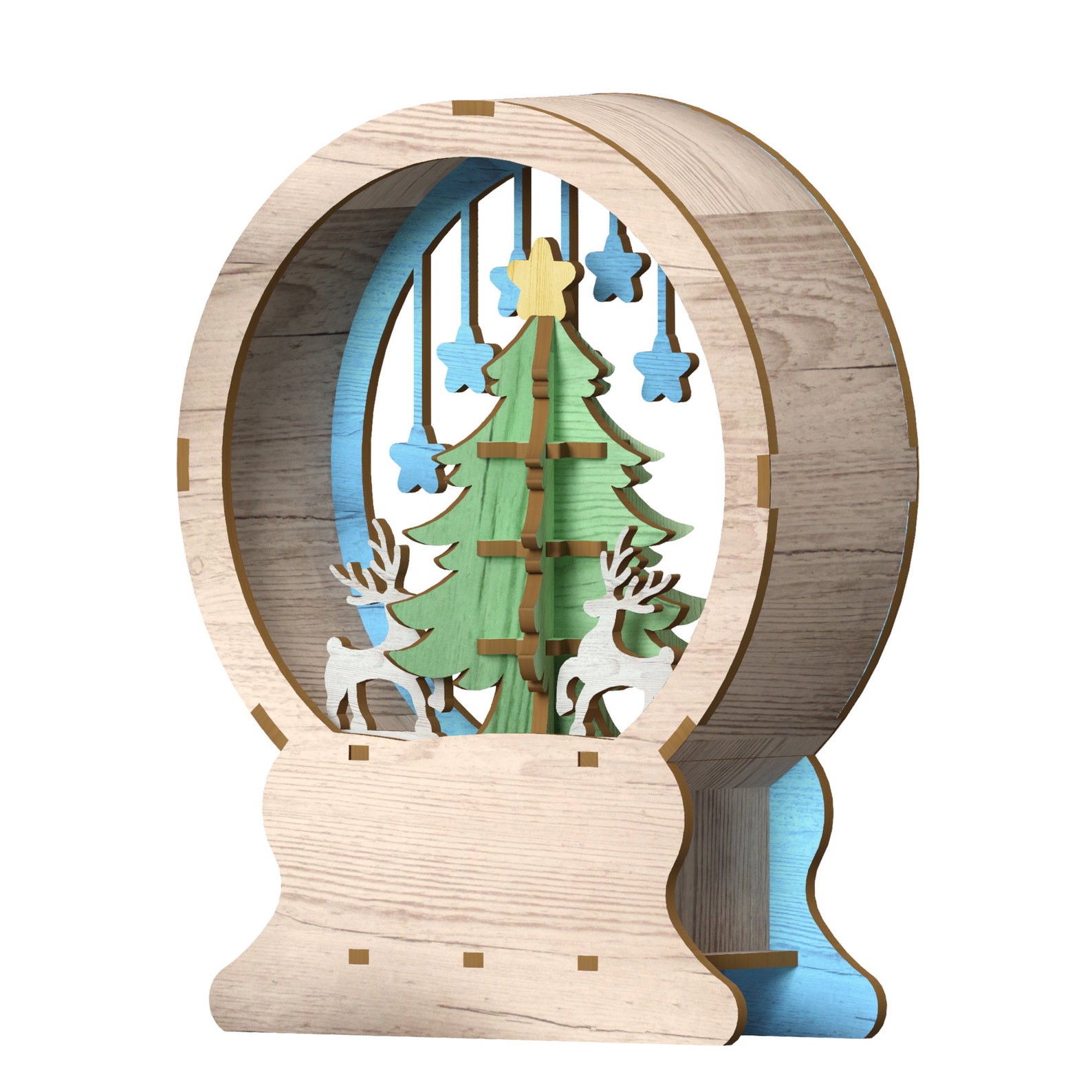 Snowball Christmas Tree, Laser Cut Files - Svg+dxf+pdf+ai+cdr+eps ...