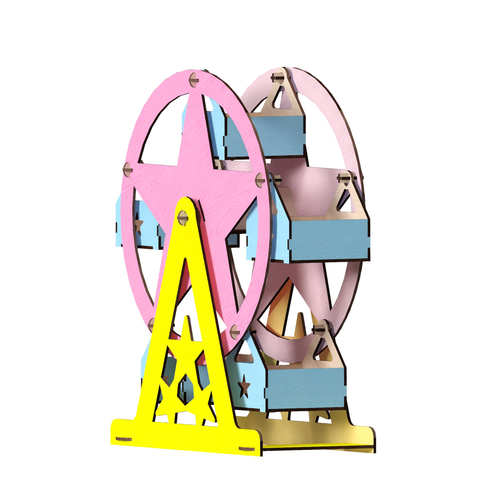 Candy Ferris Wheel StarLaser Cut Files laser cut template | Etsy