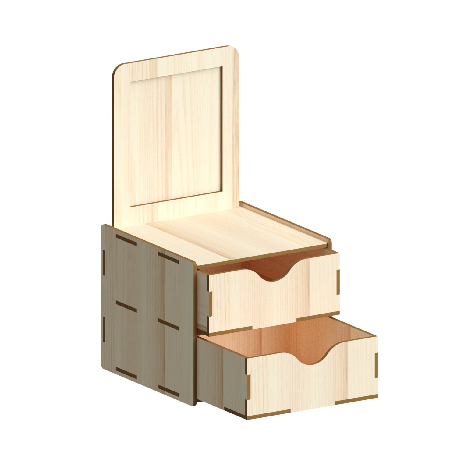 Drawer with Mirror Frame Laser Cut Files laser cut | Etsy