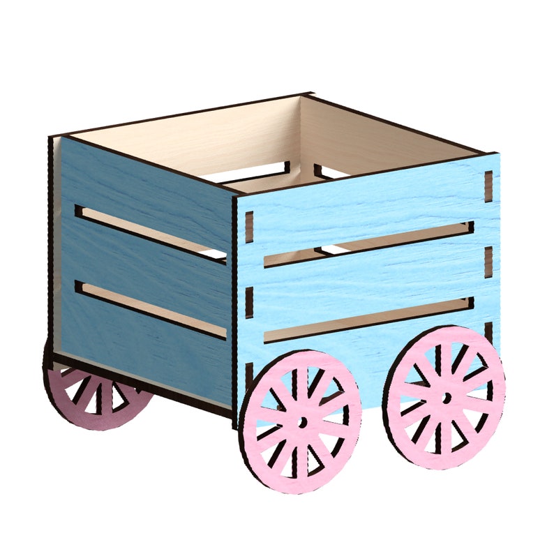 Cart Boxlaser Cut Files Laser Cut Template Vector for - Etsy