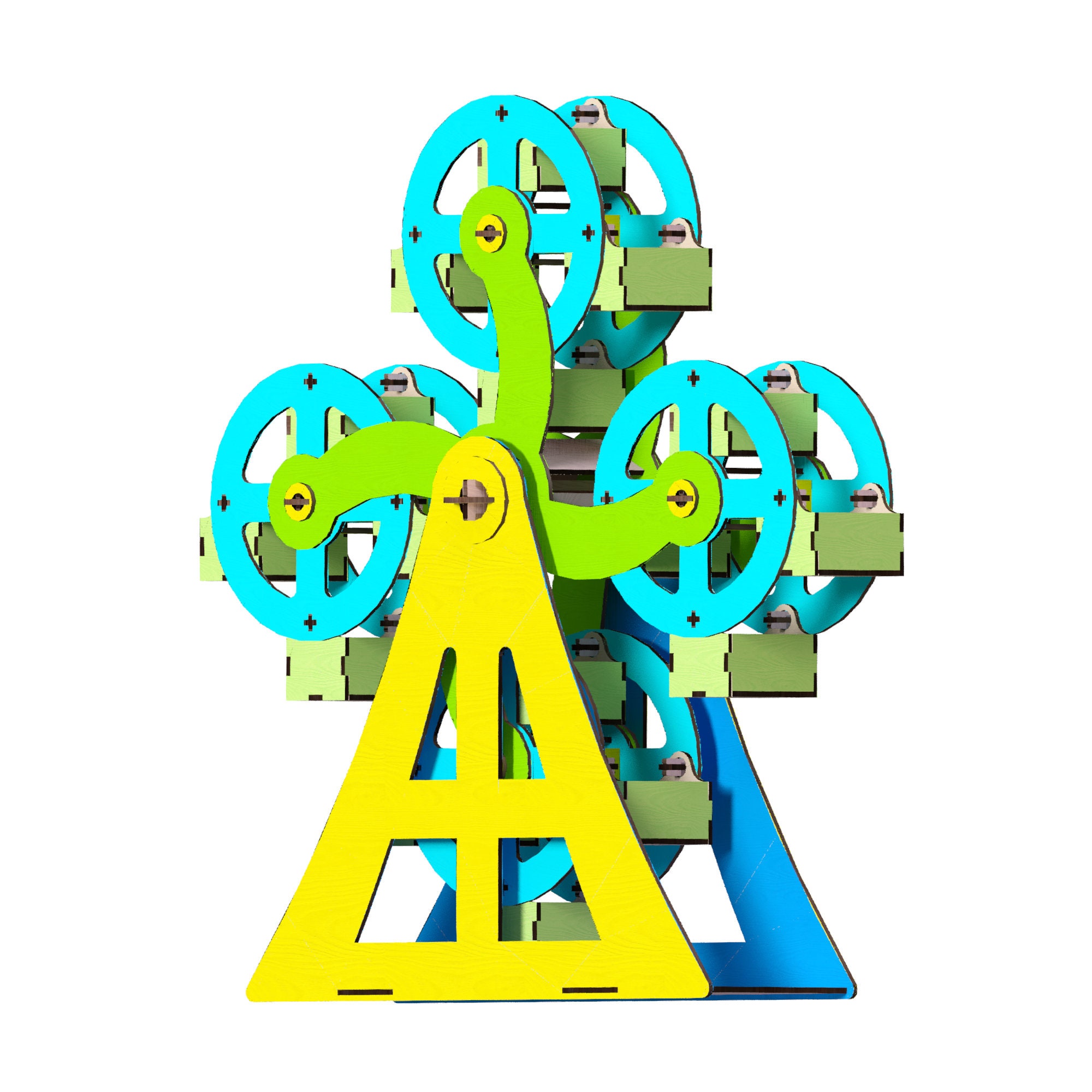 Ferris Wheellaser Cut Files Laser Cut Template Vector for - Etsy