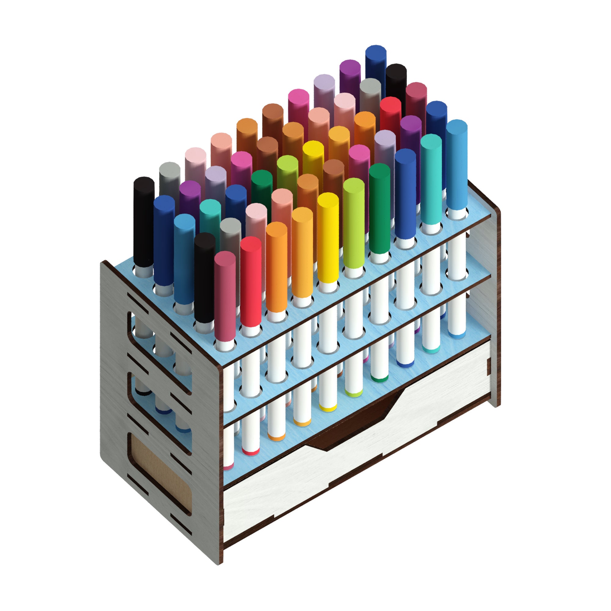 Pen Holder Pattern Vector for Laser Cutting CNCsvglaser cut | Etsy