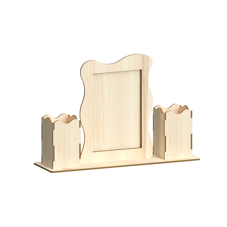 Pen holder with Picture Frame Laser Cut Files | Etsy