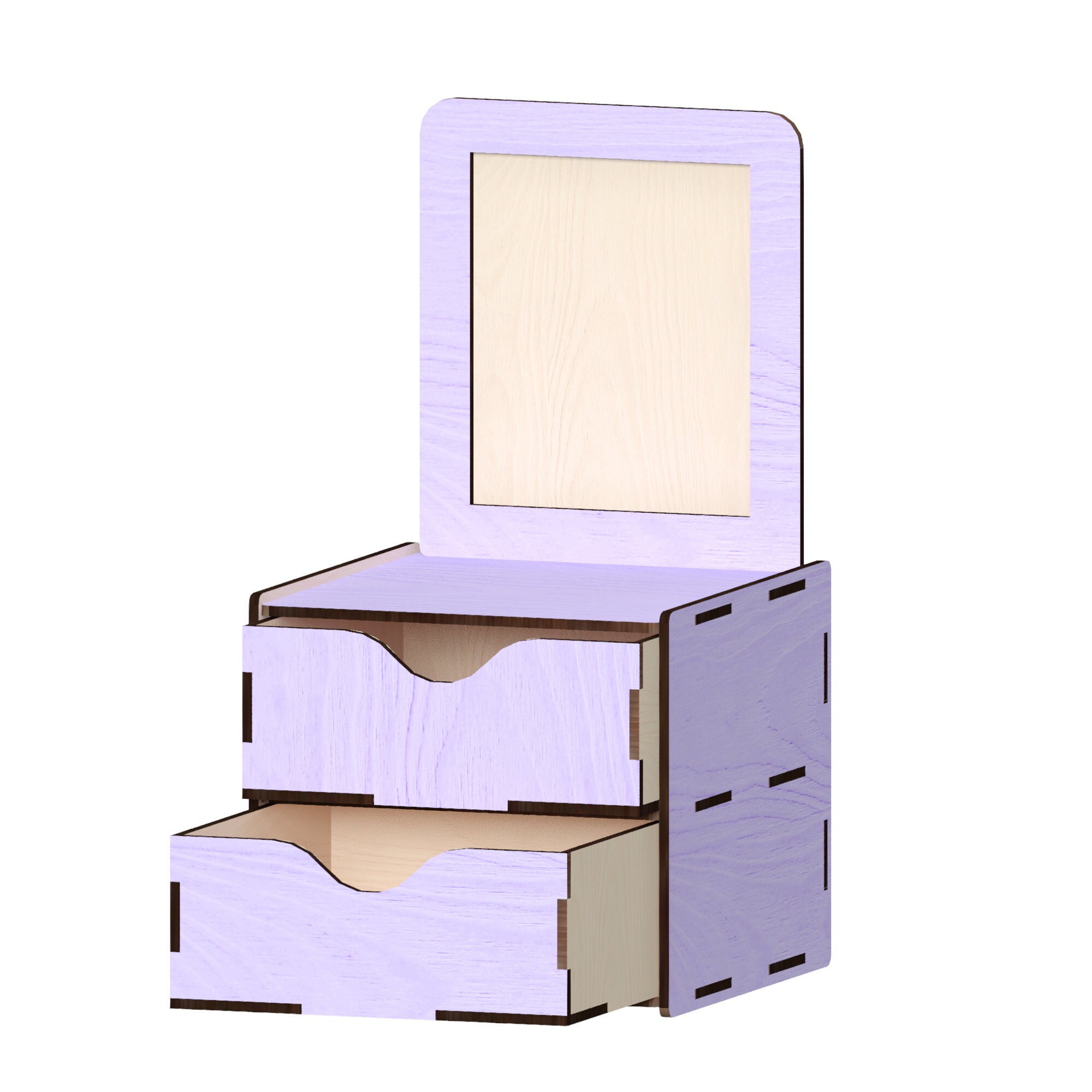 Drawer With Mirror Frame Laser Cut Files Laser Cut Template | Etsy