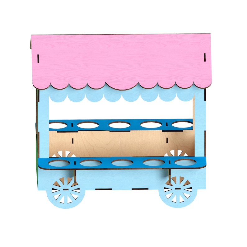 Candy Cart Laser Cut Template: Vector Model (instant Download) - Etsy