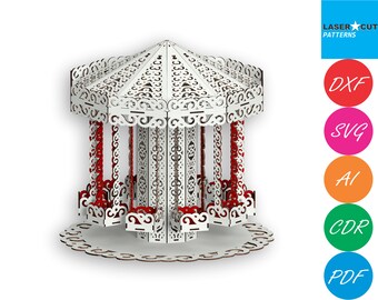 Laser Cut Carousel | Etsy