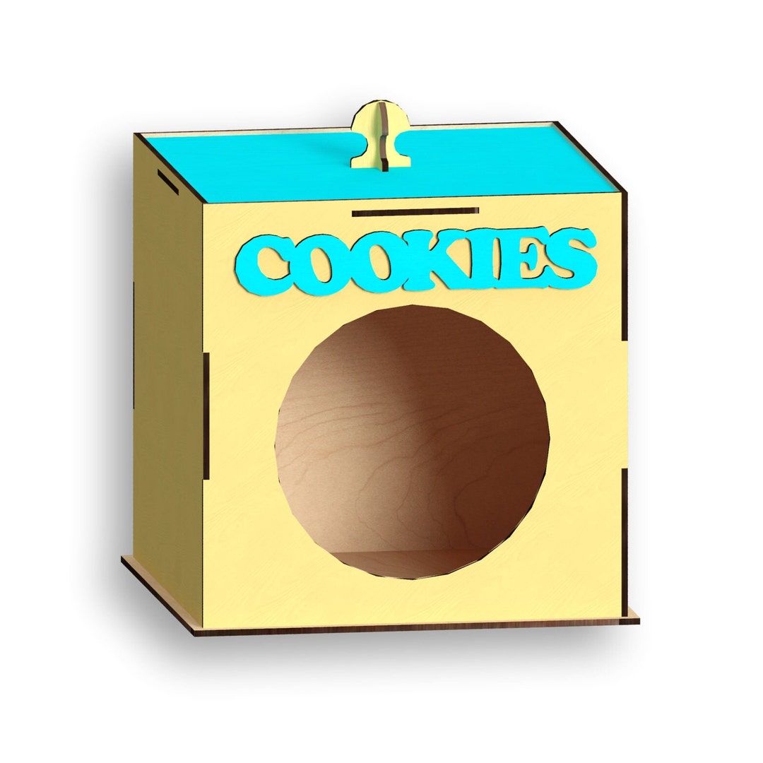 Vintage Cookies Box,laser Cut Files, Laser Cut Template, Vector for ...