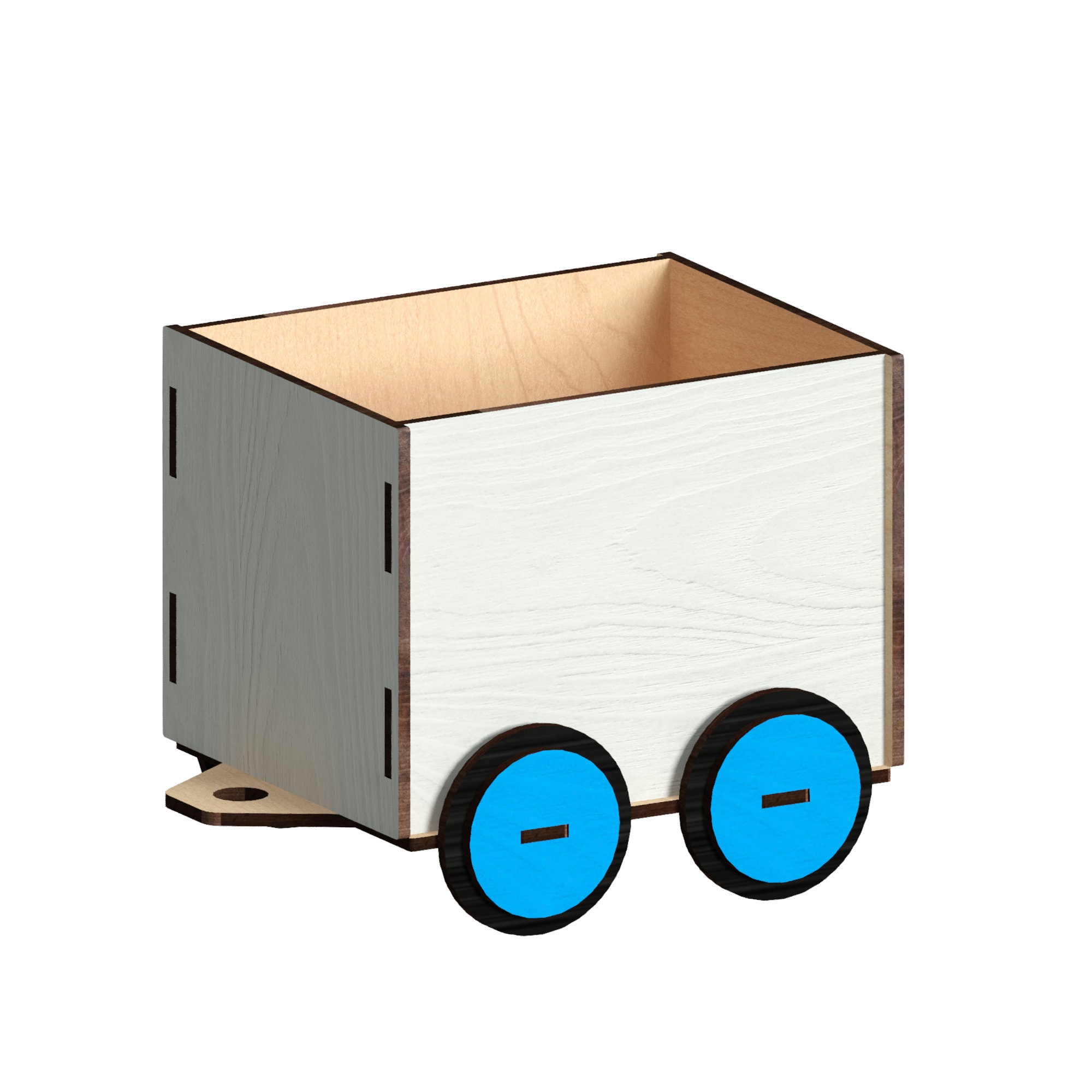 Cart Box Pattern Vector for Laser Cutting Cncsvglaser Cut | Etsy