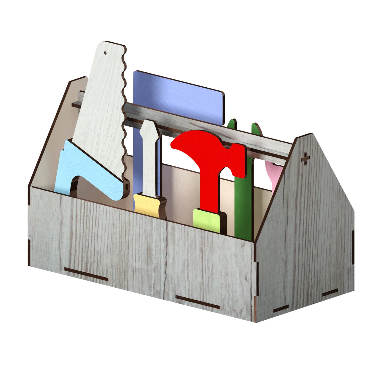 Toolbox With Tools, Laser Cut Files - Svg+dxf+pdf+ai+cdr+eps - Laser ...