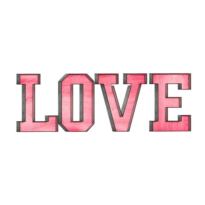 LOVE Letters Laser Cut Files Svgdxfpdfaicdreps Laser - Etsy