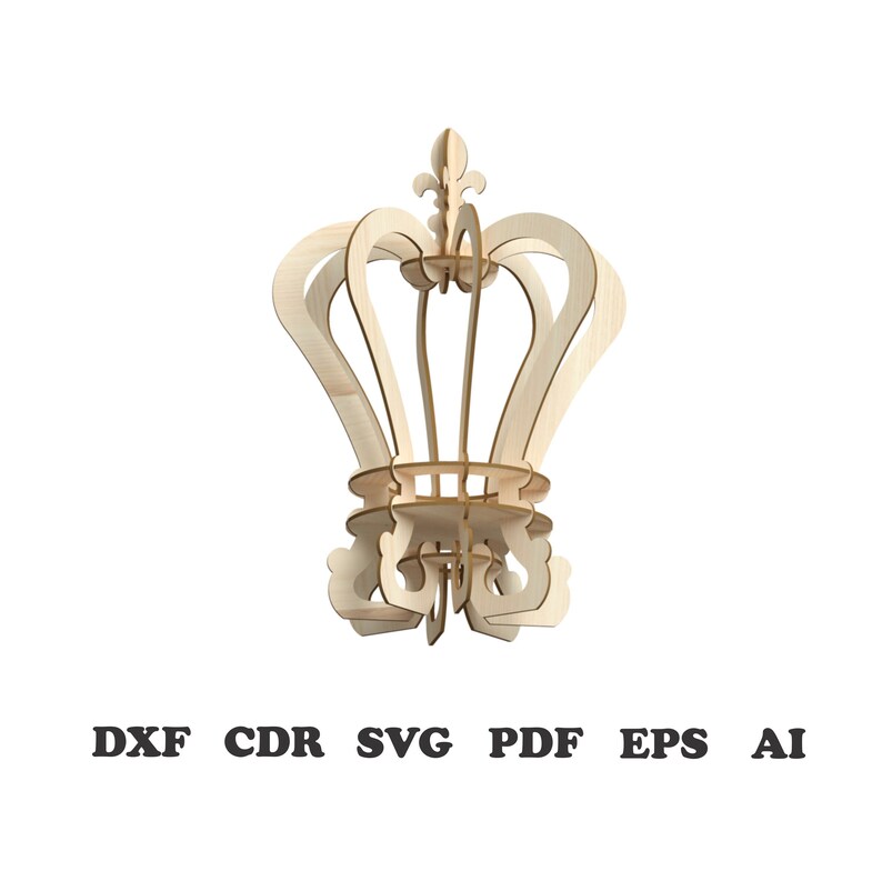 King Crown Centerpiece Laser Cut Files | Etsy