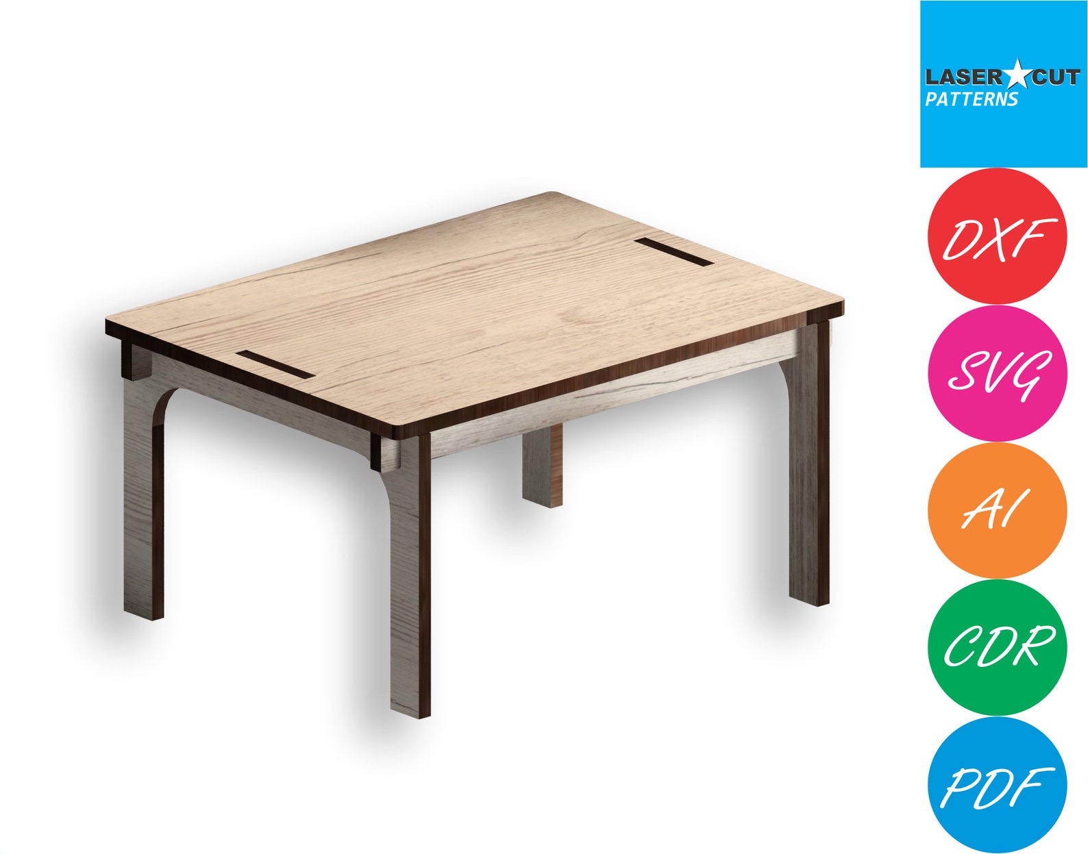 Table Furniture Laser Cut Files Svgdxfpdfaicdreps - Etsy