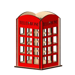 Pen Holder London Telephone Box, Laser Cut Files - Svg+dxf+pdf+ai+cdr ...