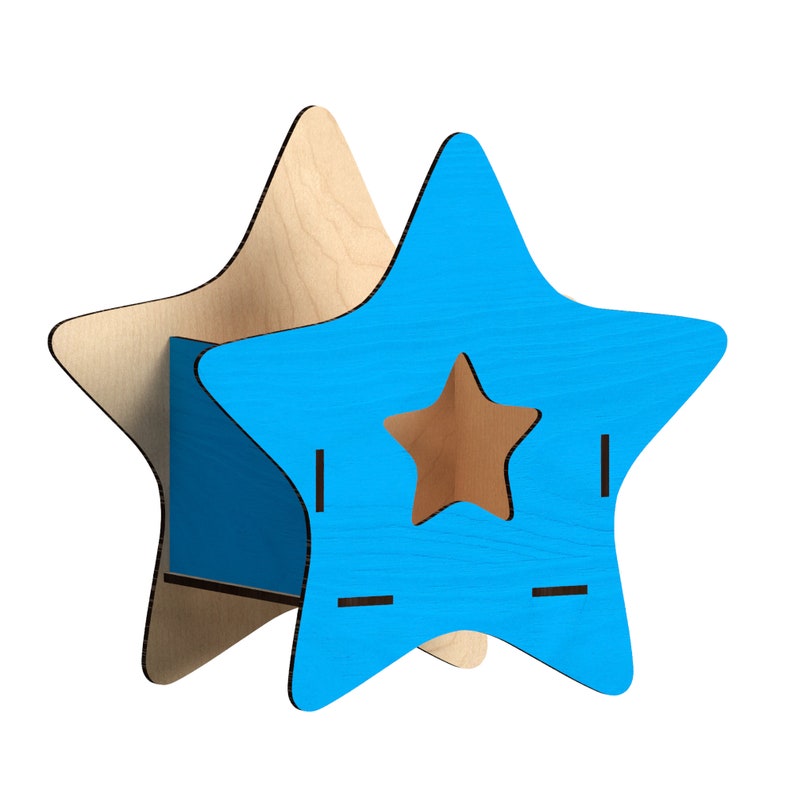 Star Boxlaser Cut Files Laser Cut Template Vector for - Etsy