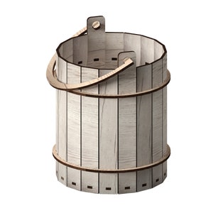 Little Bucket,laser Cut Files - Svg+dxf+pdf+ai+cdr+eps - Laser Files ...