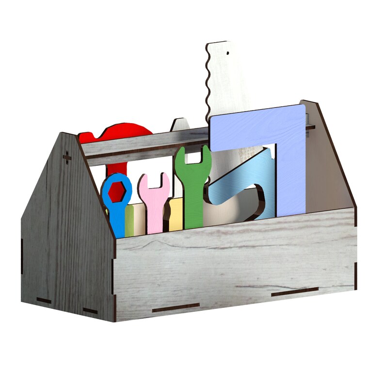 Toolbox With Tools, Laser Cut Files - Svg+dxf+pdf+ai+cdr+eps - Laser ...