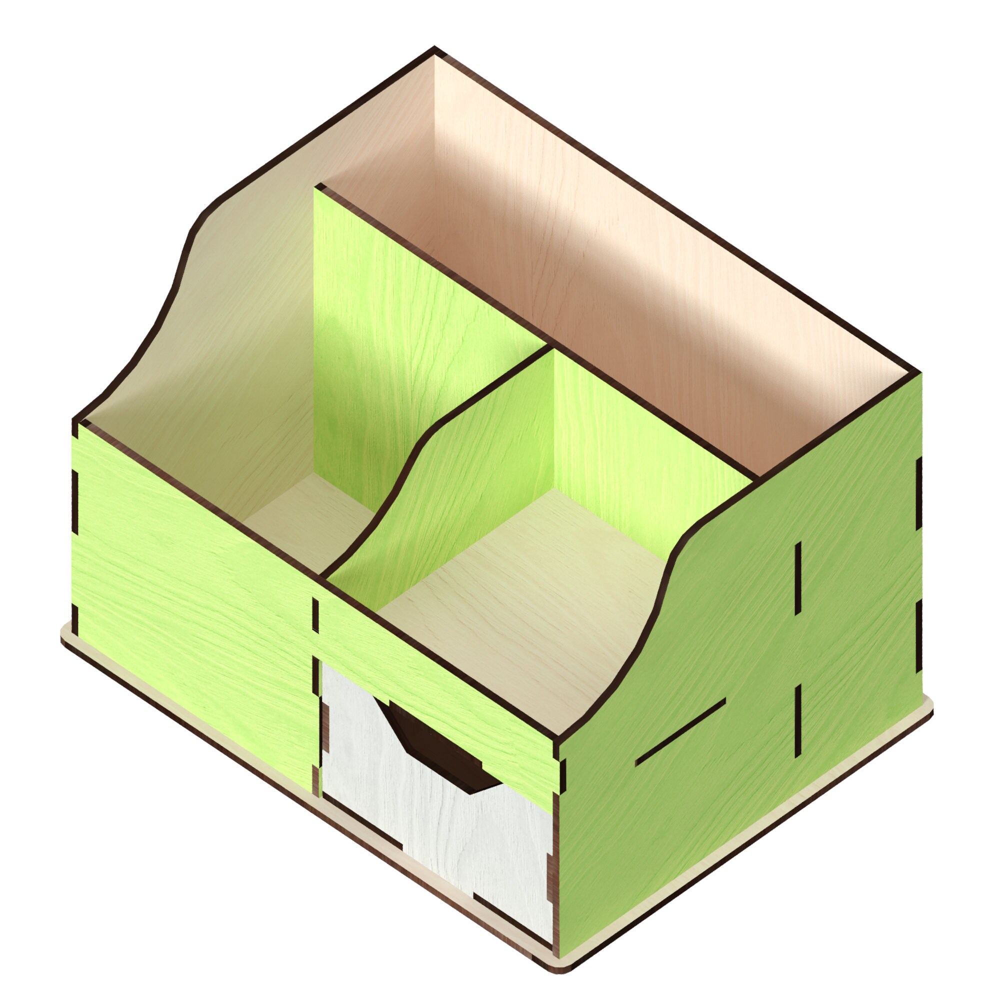 Desk Organizer Laser Cut Files Laser Cut Template Vector | Etsy