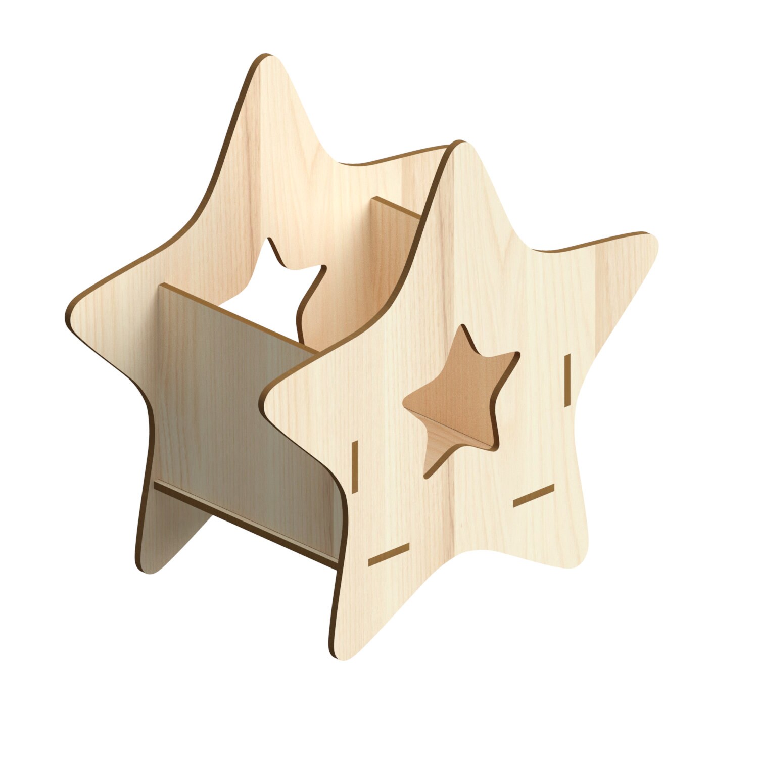 Star BoxLaser Cut Files laser cut template Vector for | Etsy