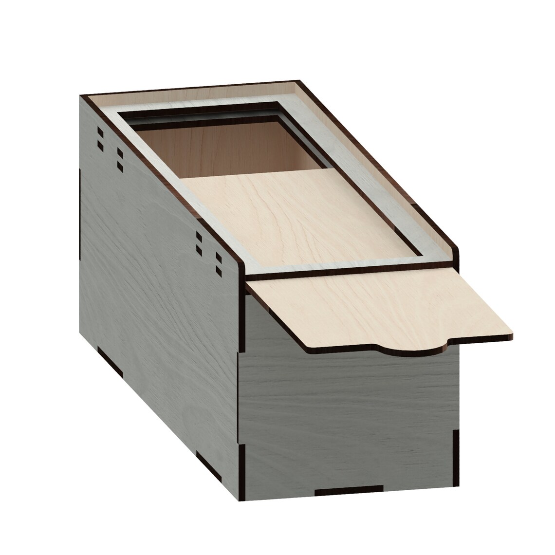 Box with Sliding Lid Laser Cut Files SvgDxfPdfAiCdrEps | Etsy