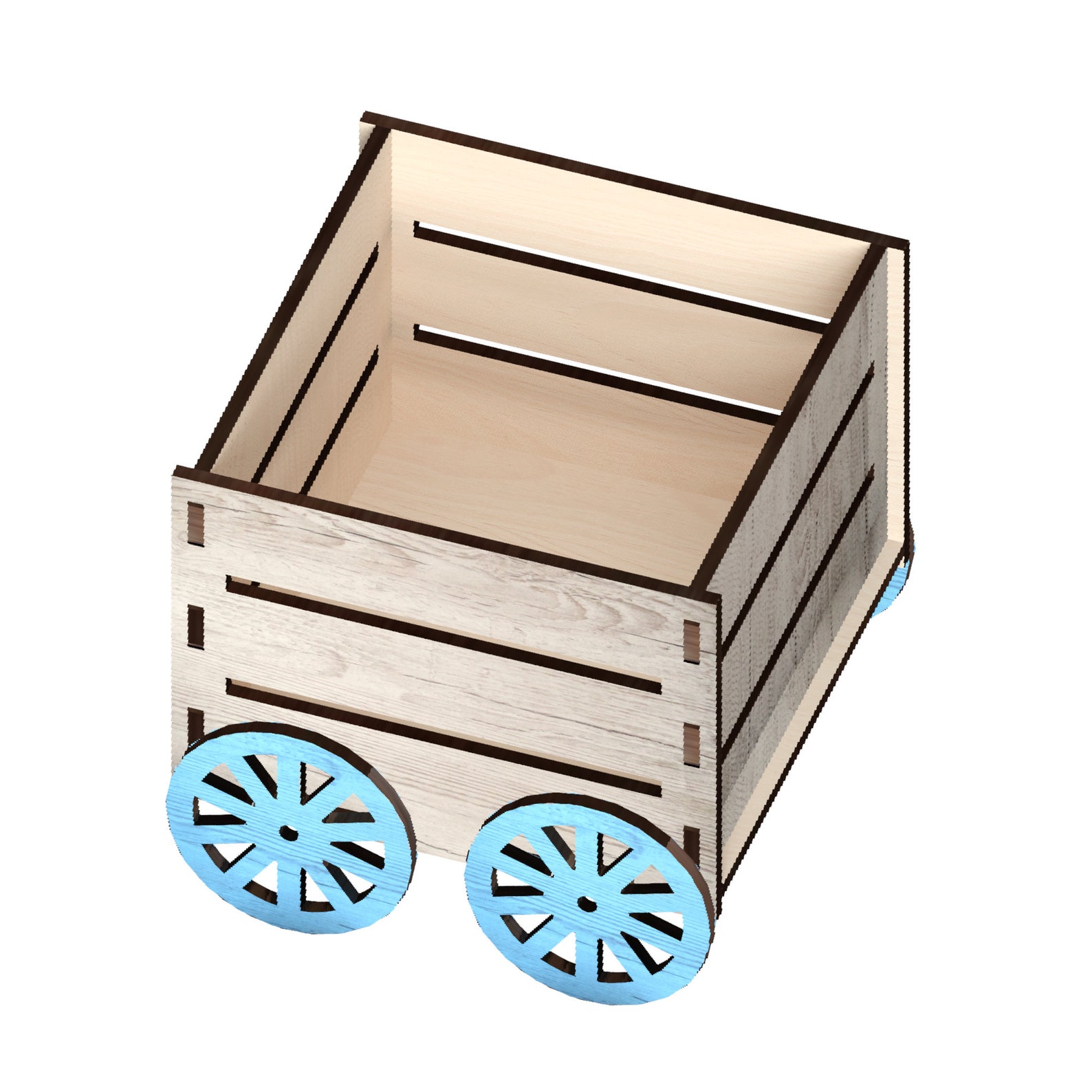 Cart Boxlaser Cut Files Laser Cut Template Vector for - Etsy