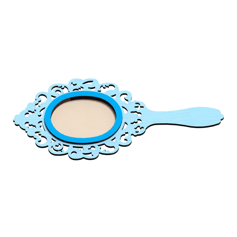 Princess Hand Mirror Laser Cut Files Svgdxfpdfaicdreps - Etsy
