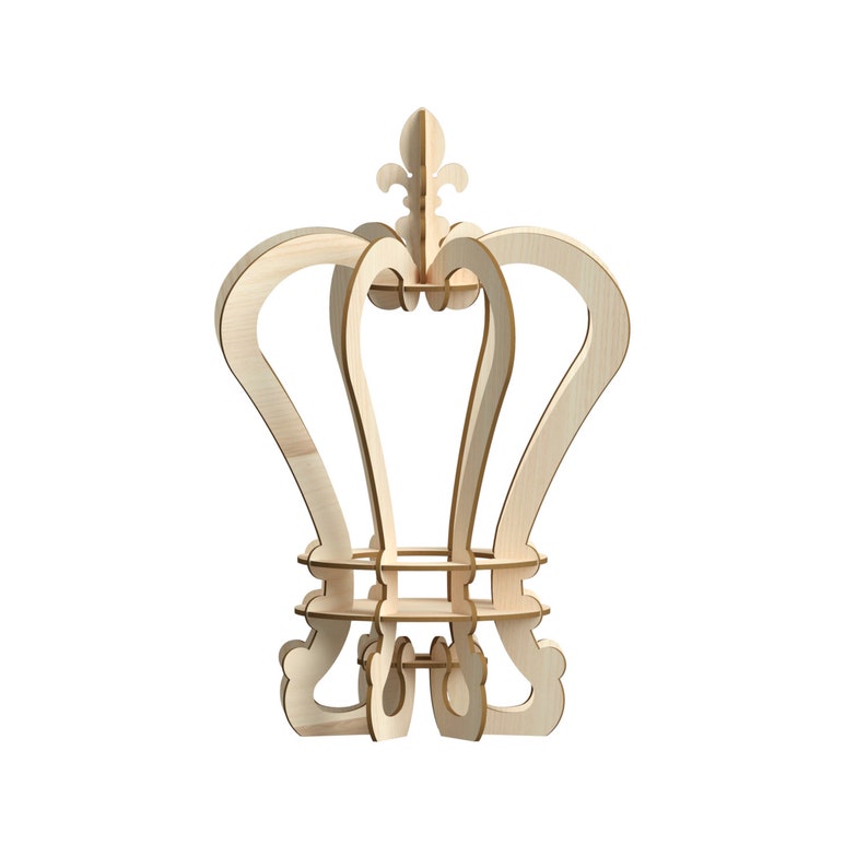 King Crown Centerpiece Laser Cut Files | Etsy