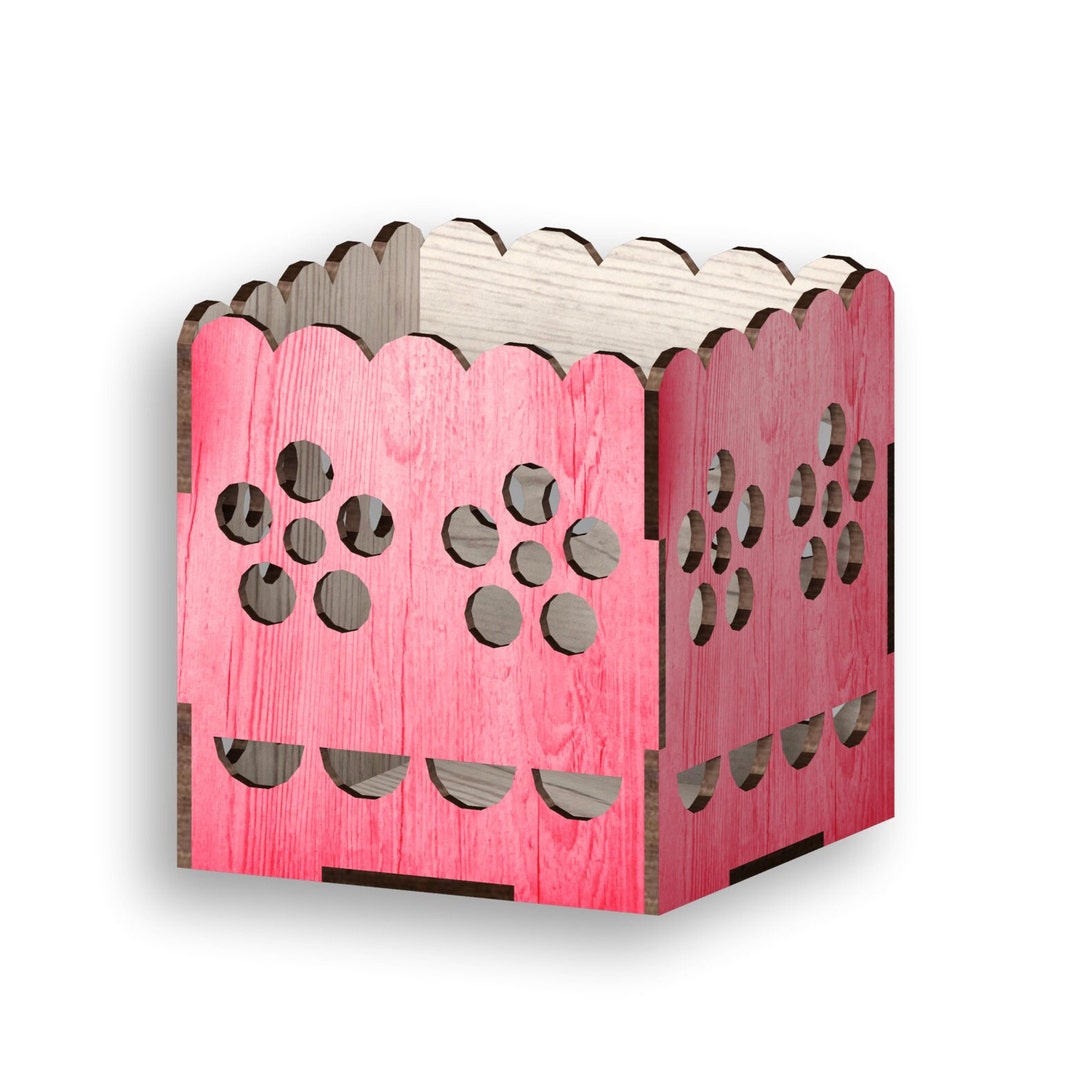 Flower Box, Laser Cut Files, Laser Cut Template, Laser Cut Pattern ...