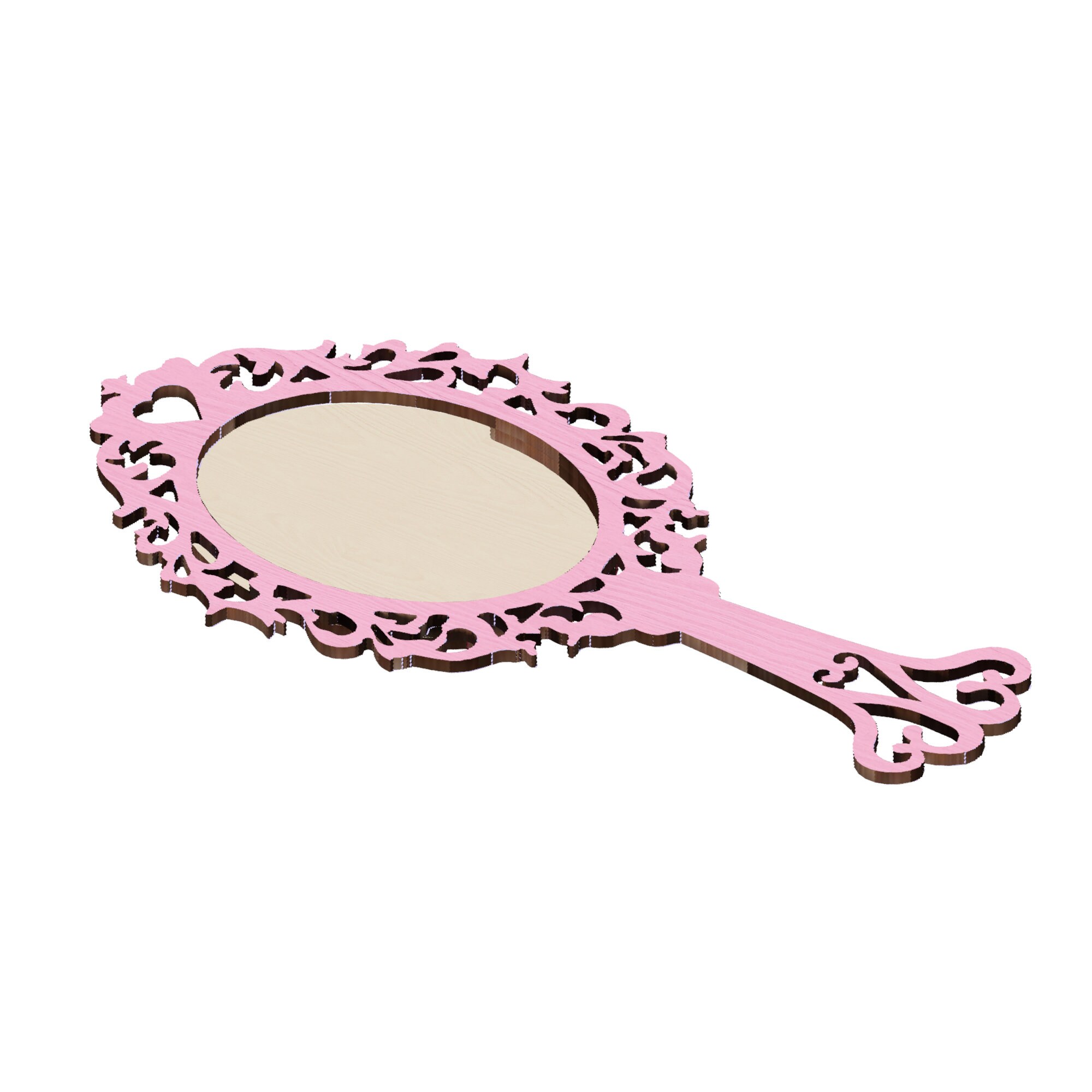 Princess Hand Mirror Laser Cut Files Svgdxfpdfaicdreps | Etsy Singapore