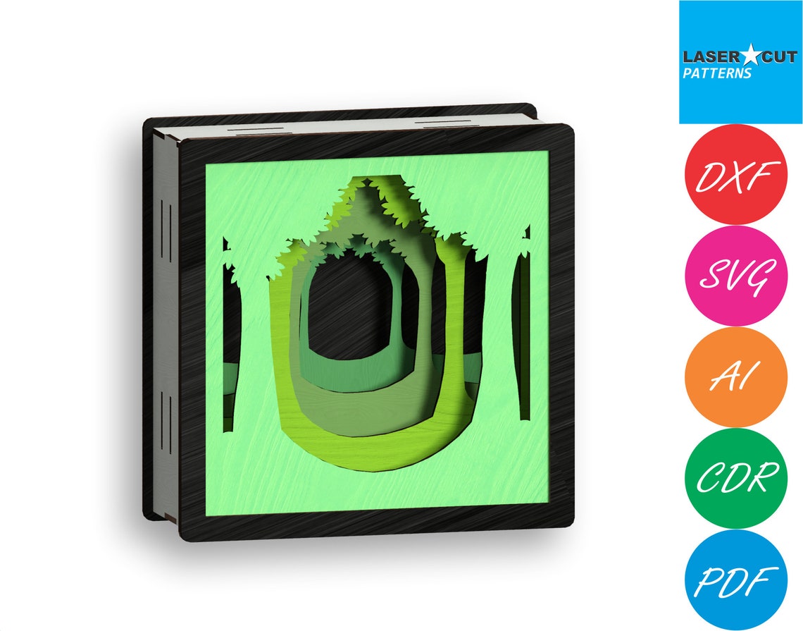 Light Box Tree Tunnel Laser Cut Files - Etsy
