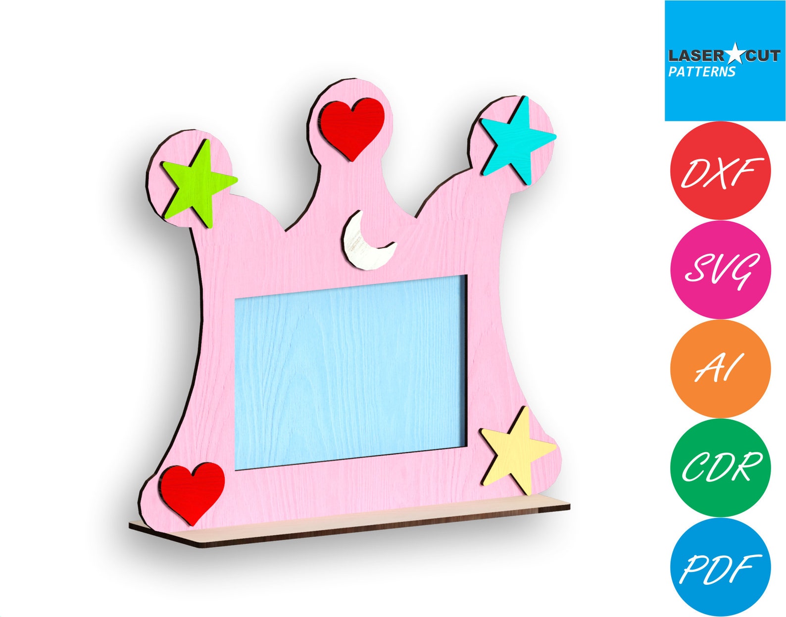 Crown Portrait Laser Cut Files Svgdxfpdfaicdreps | Etsy