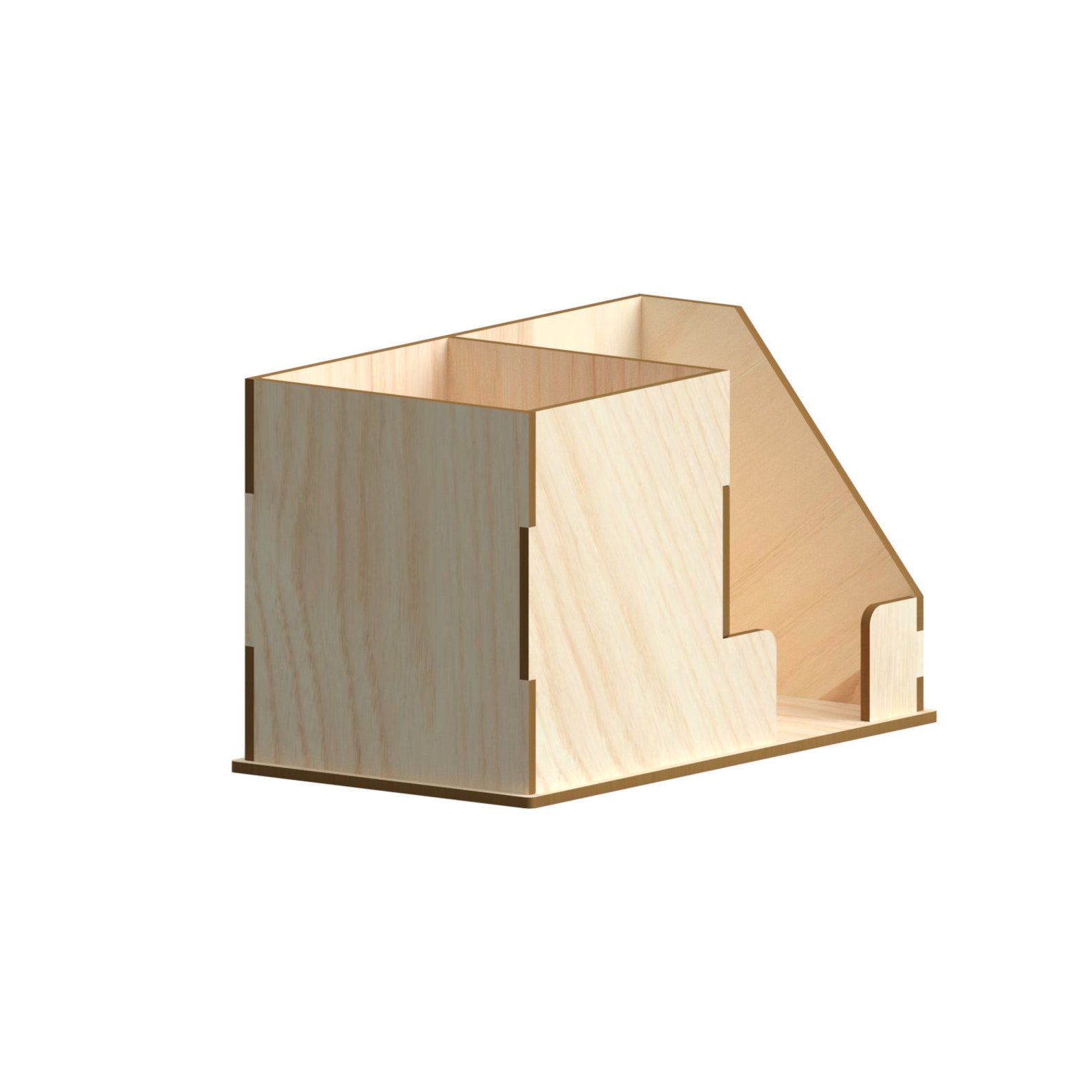 Pen and Post it notes holder Laser Cut Files | Etsy