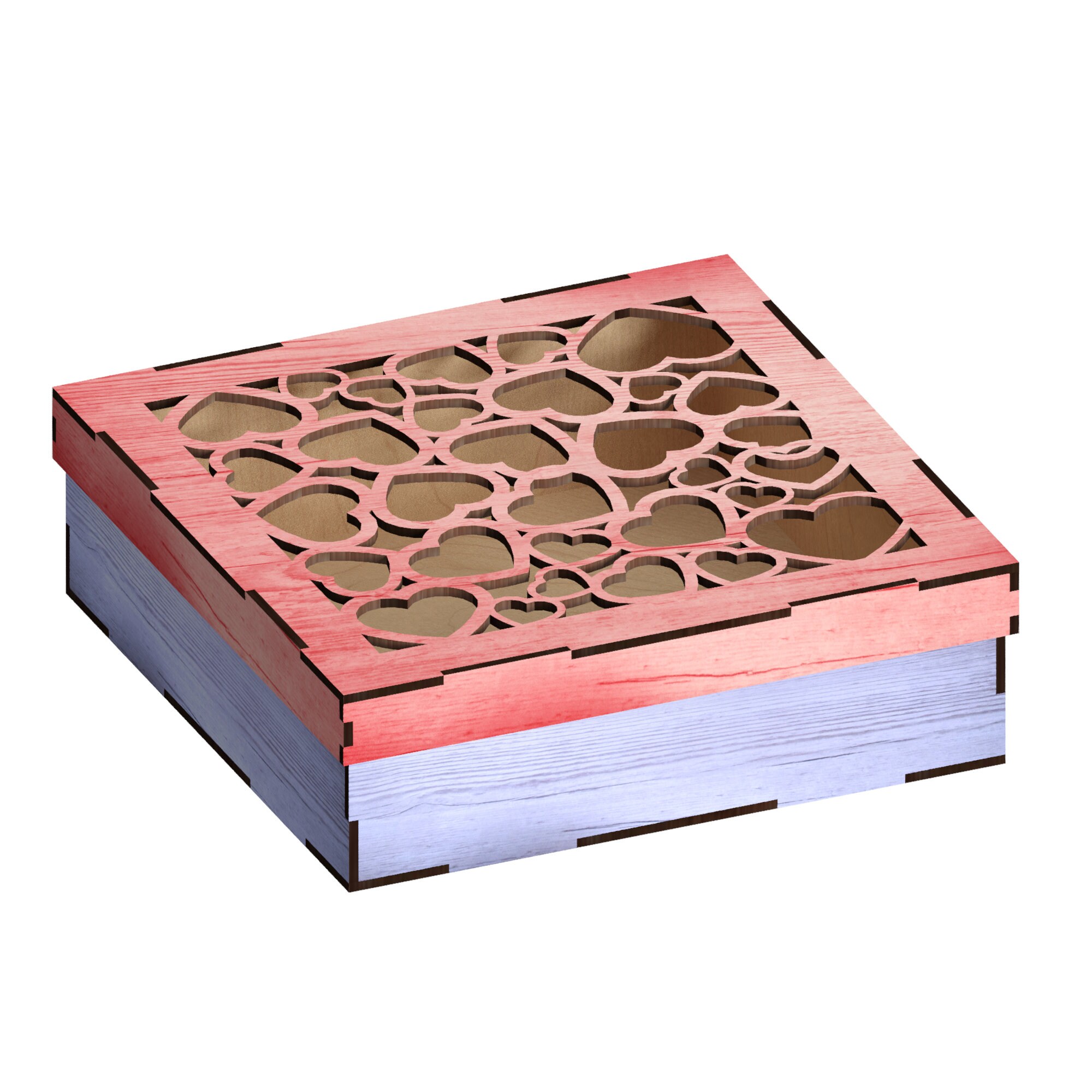 Heart Box Laser Cut Files SvgDxfPdfAiCdrEps laser | Etsy