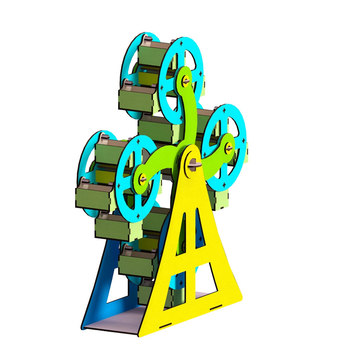 Ferris Wheellaser Cut Files Laser Cut Template Vector for - Etsy