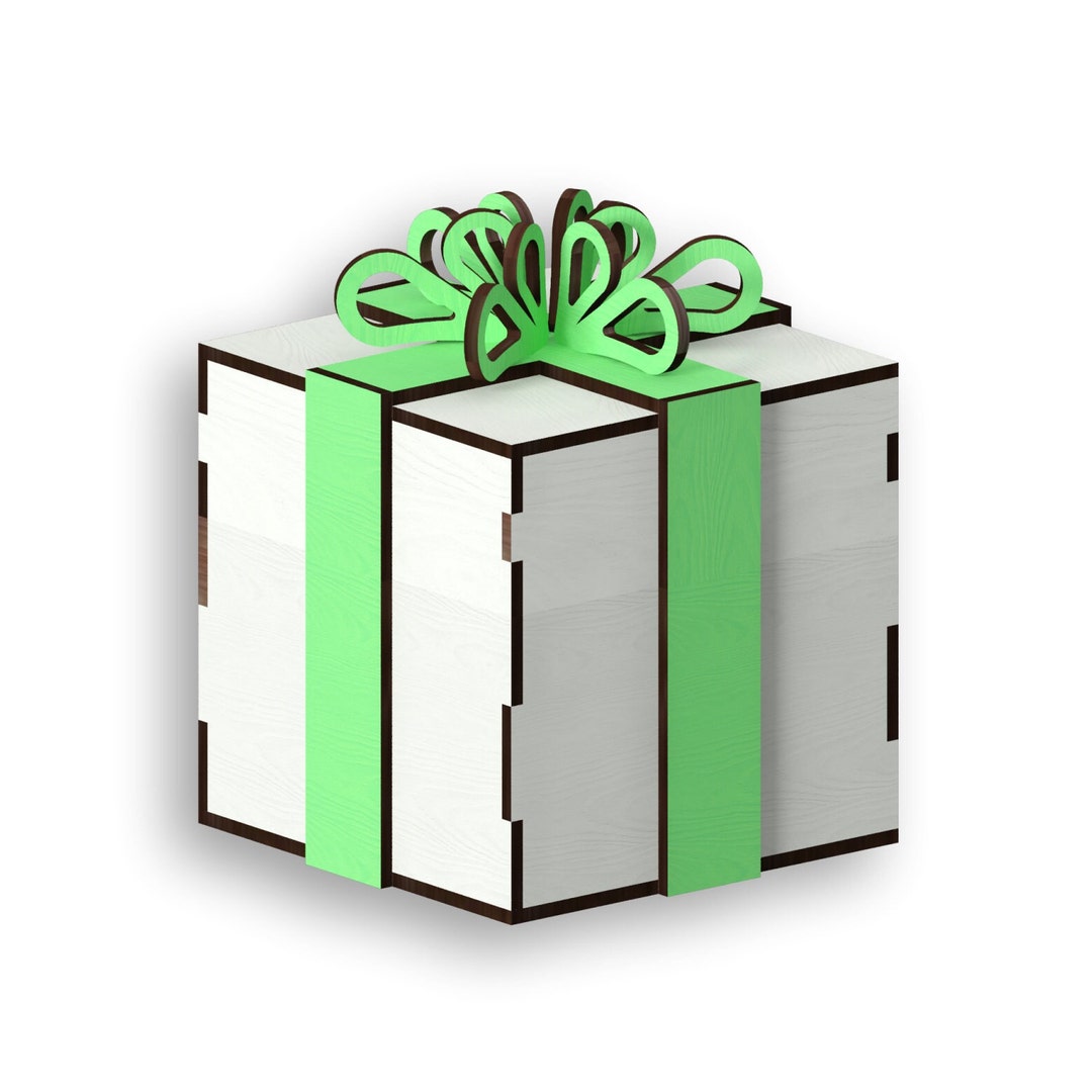 Gift Box 10x10x10cm, Laser Cut Files, Laser Cut Template, Laser Cut ...