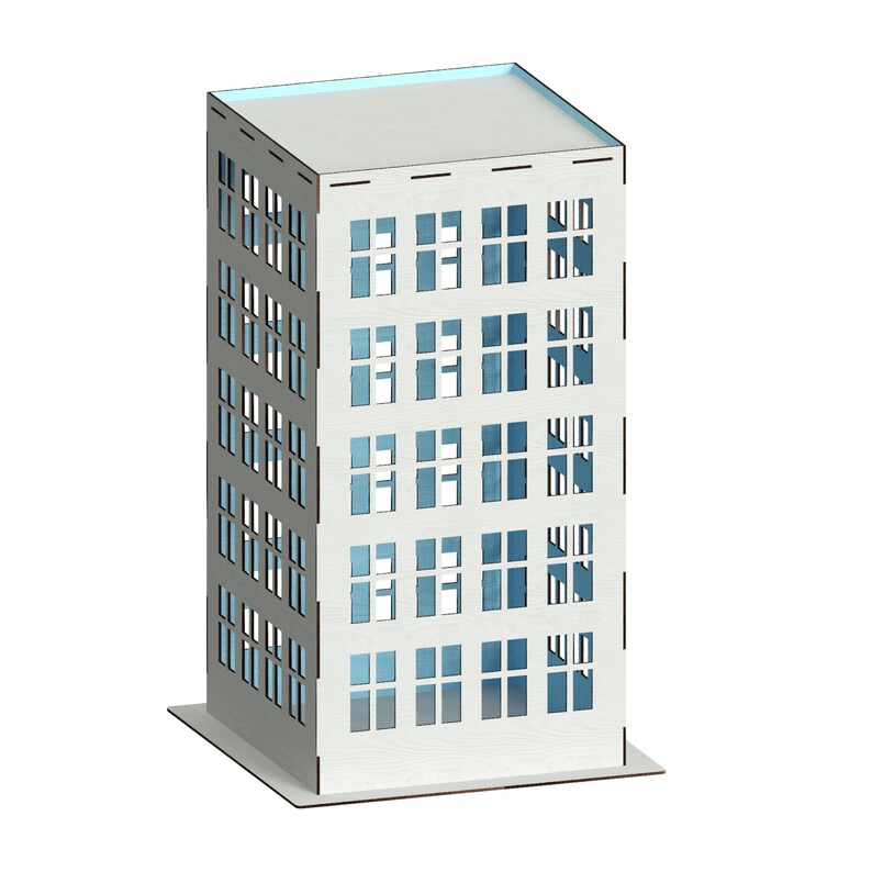 Building Modellaser Cut Files Laser Cut Template Vector for - Etsy