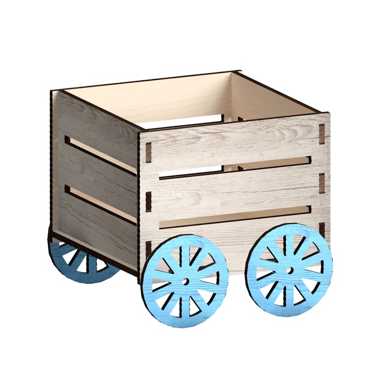 Cart Boxlaser Cut Files Laser Cut Template Vector for - Etsy