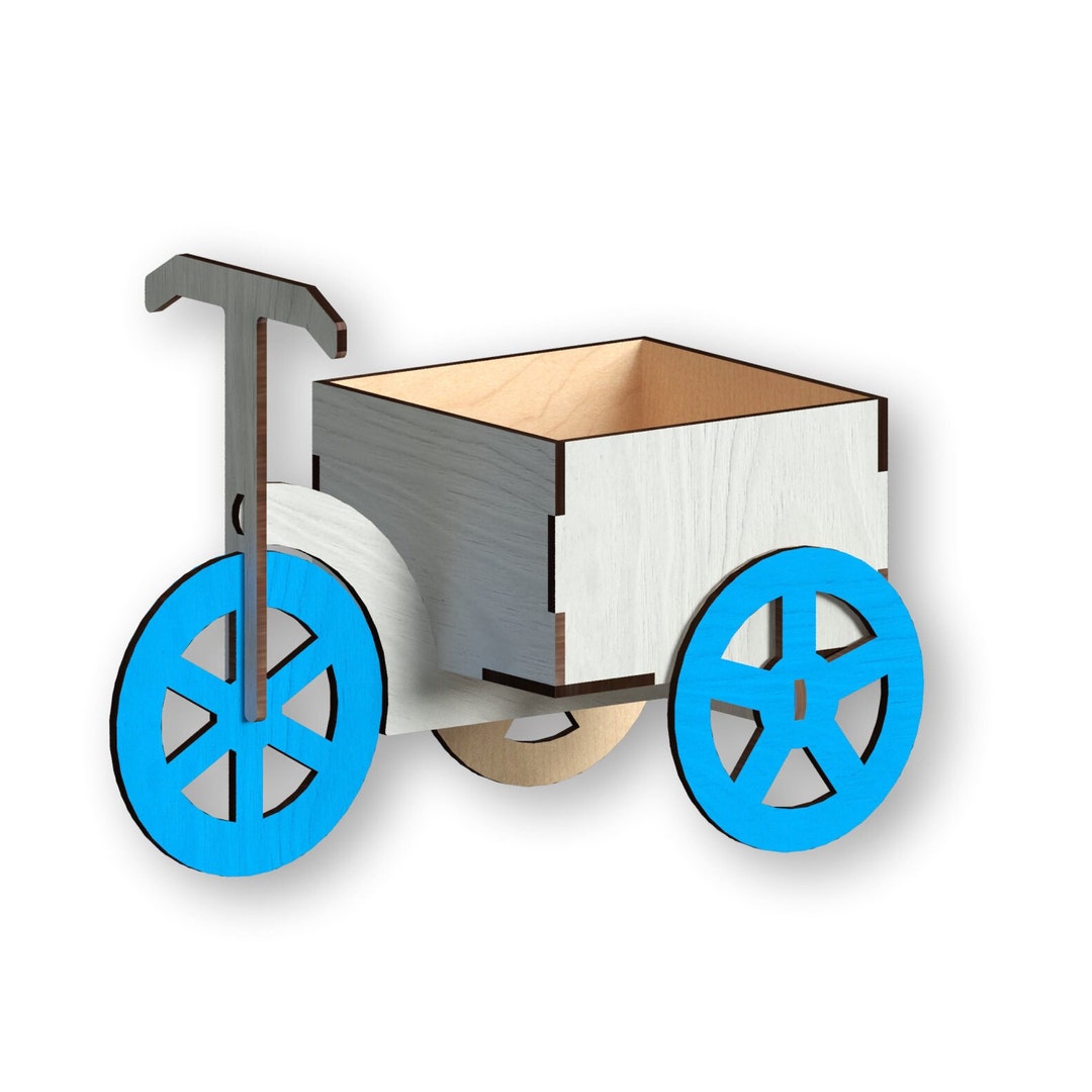 Flower Cart,laser Cut Files, Laser Cut Template, Vector for Laser ...