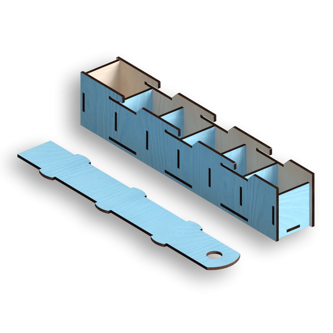 Sliding Box With Dividers, Laser Cut Files, Laser Cut Template, Laser ...