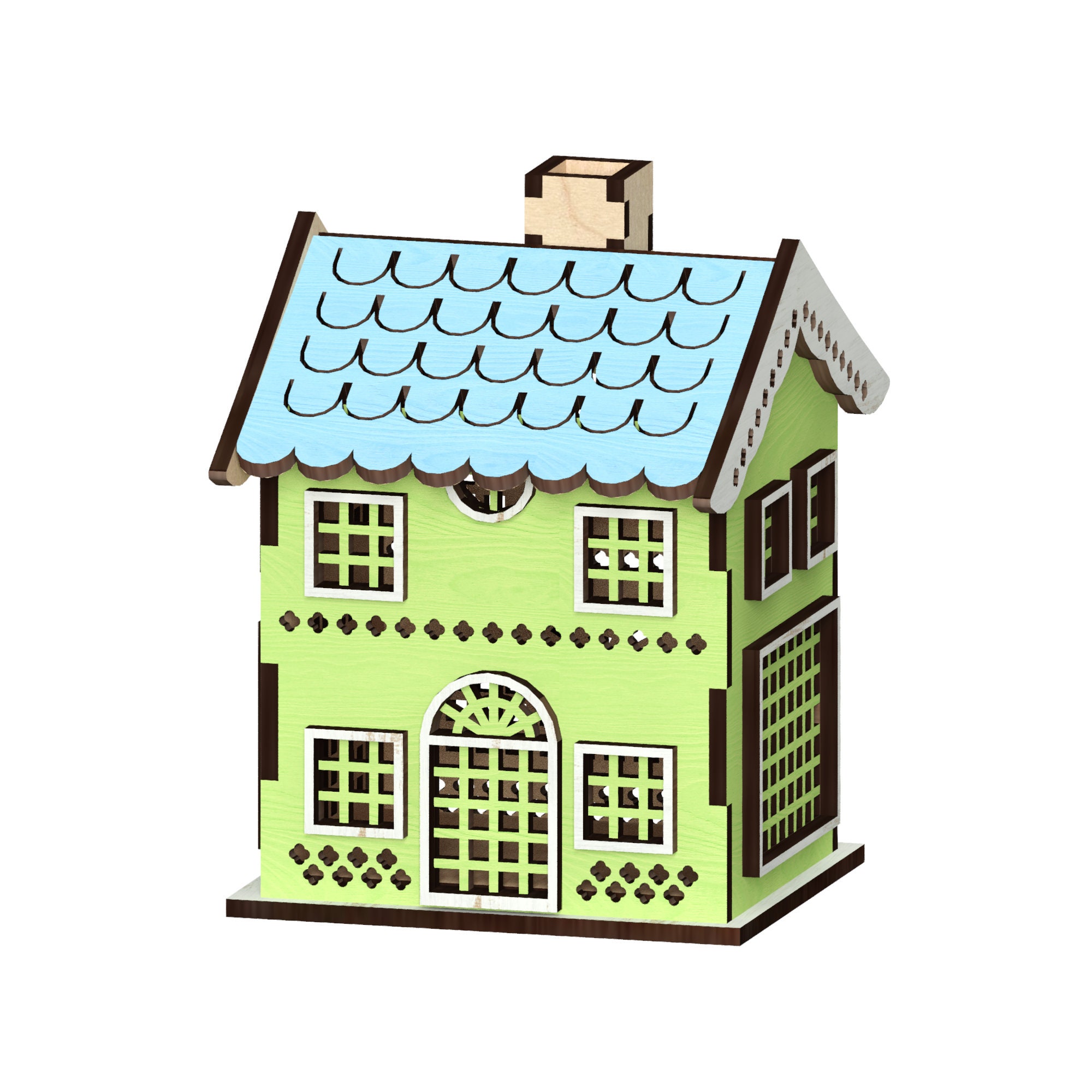 Medium Nightlight House Laser Cut Files | Etsy