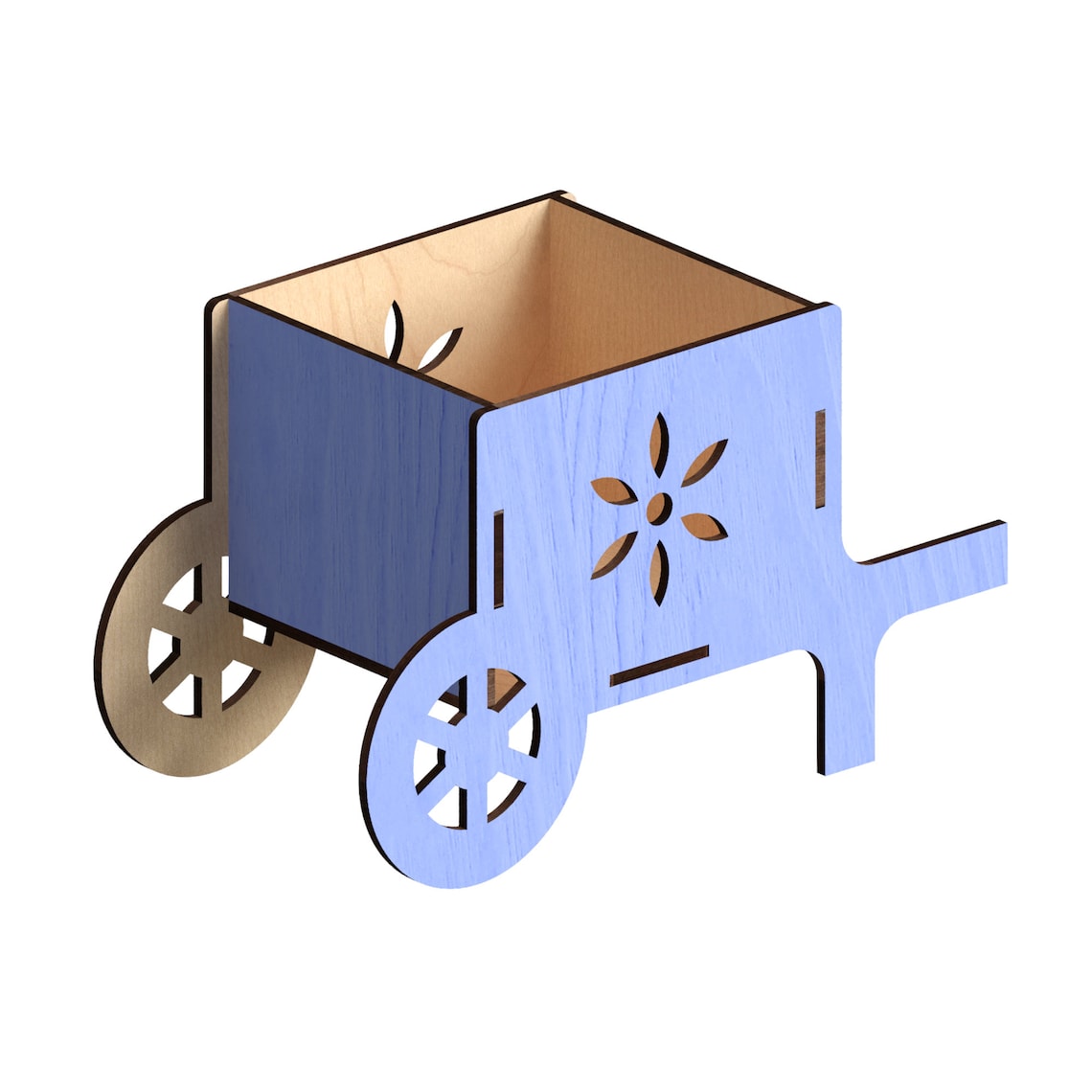 Wheelbarrow Box Pattern Vector for Laser Cutting - Etsy