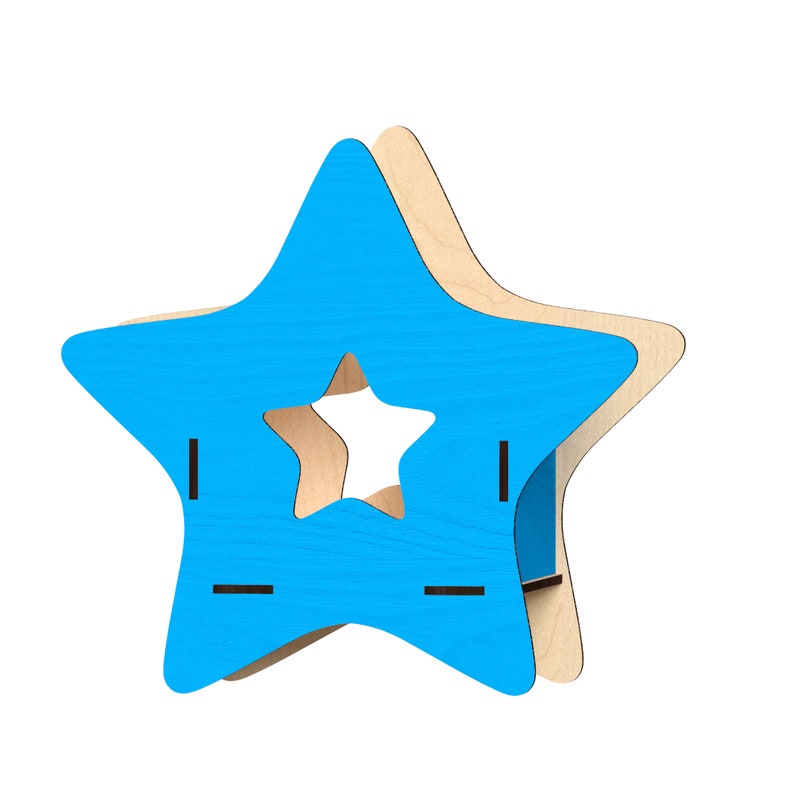 Star Boxlaser Cut Files Laser Cut Template Vector for | Etsy