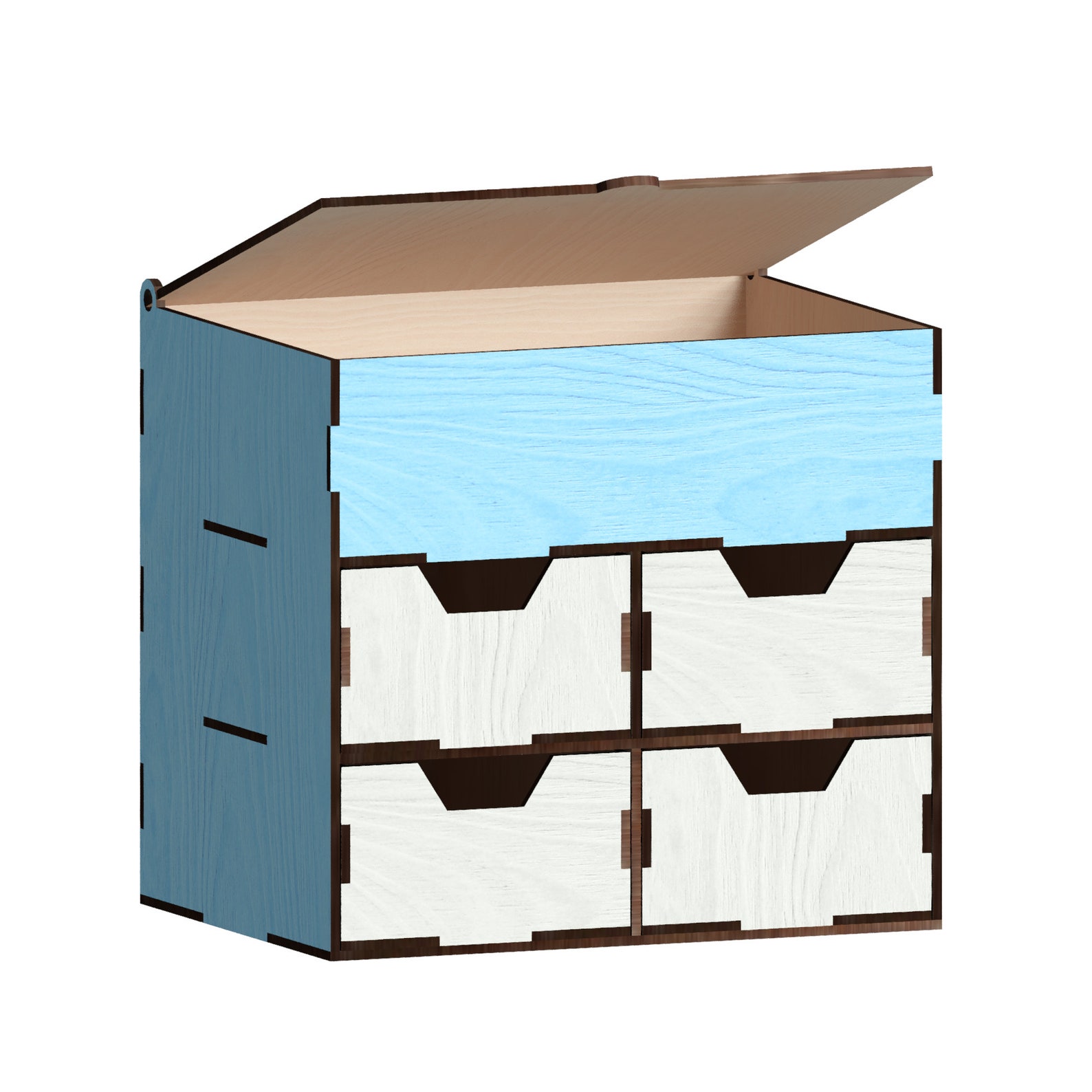 Drawer Organizer Laser Cut Files Laser Cut Template Vector | Etsy