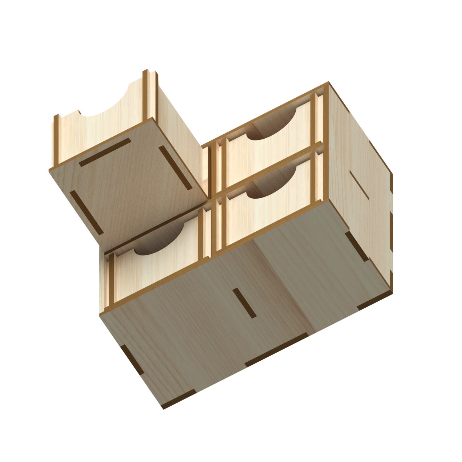 Box with drawers 2x2Laser Cut Files SvgDxfPdfAiCdrEps | Etsy