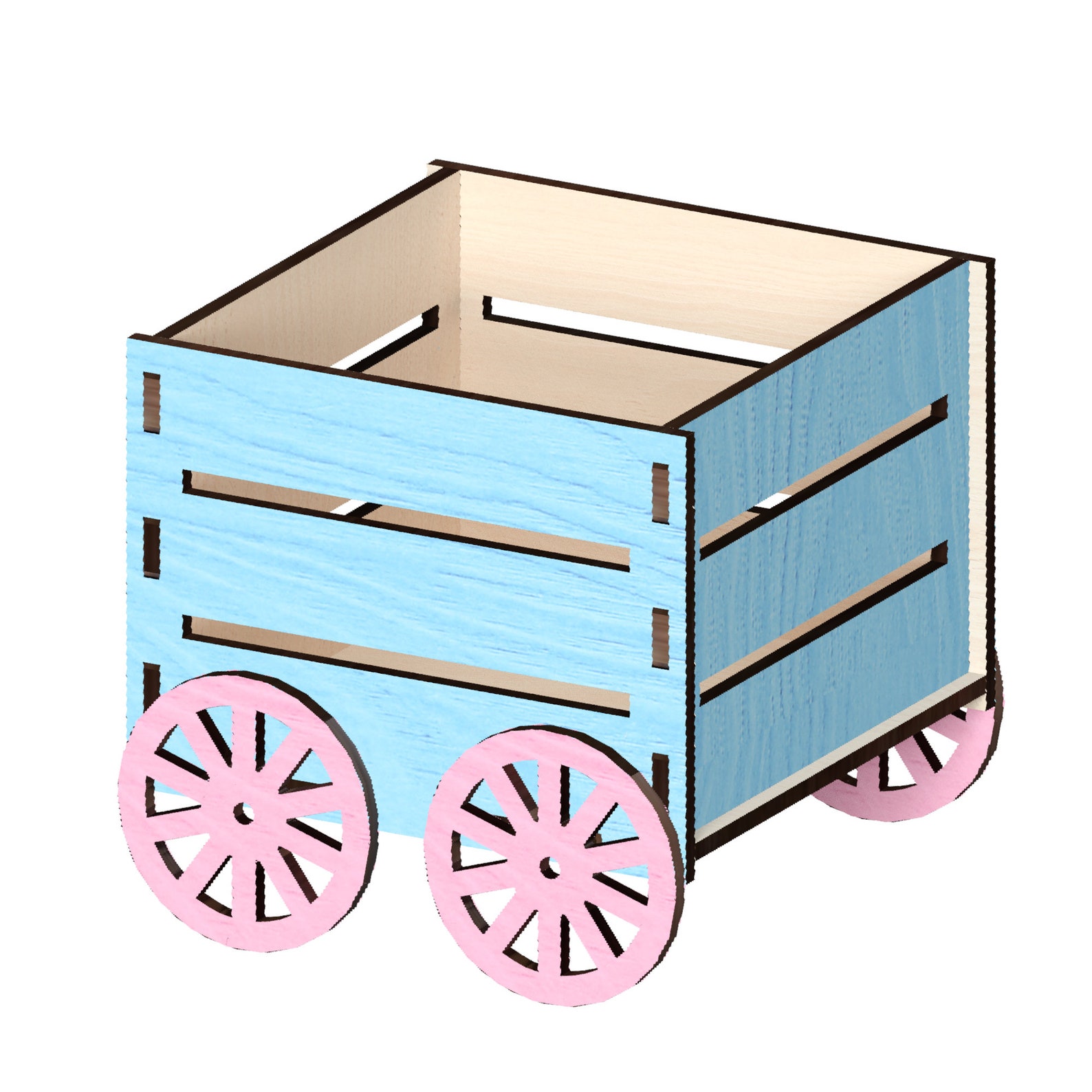 Cart Boxlaser Cut Files Laser Cut Template Vector for - Etsy