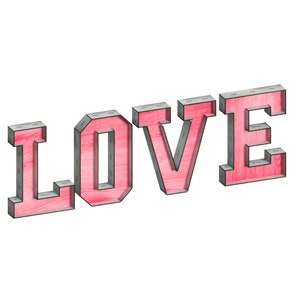 LOVE Letters, Laser Cut Files - Svg+dxf+pdf+ai+cdr+eps - Laser Files ...