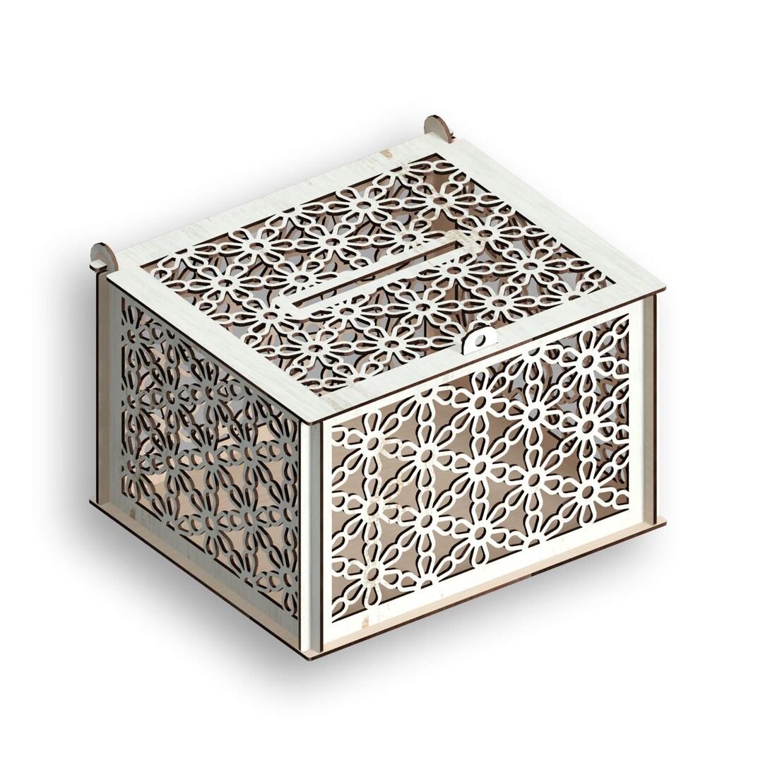 Wedding Card Box, Laser Cut Files - Svg+dxf+pdf+ai+cdr+eps - Laser ...