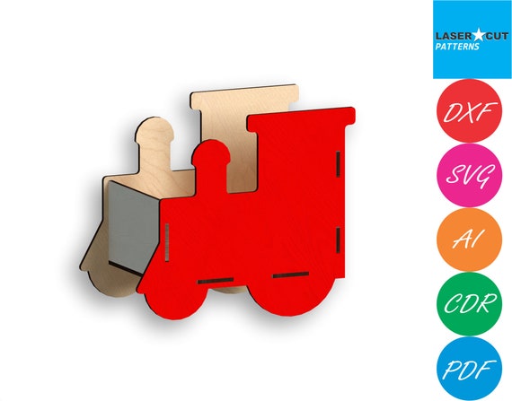 Train Boxlaser Cut Files Laser Cut Template Vector for | Etsy