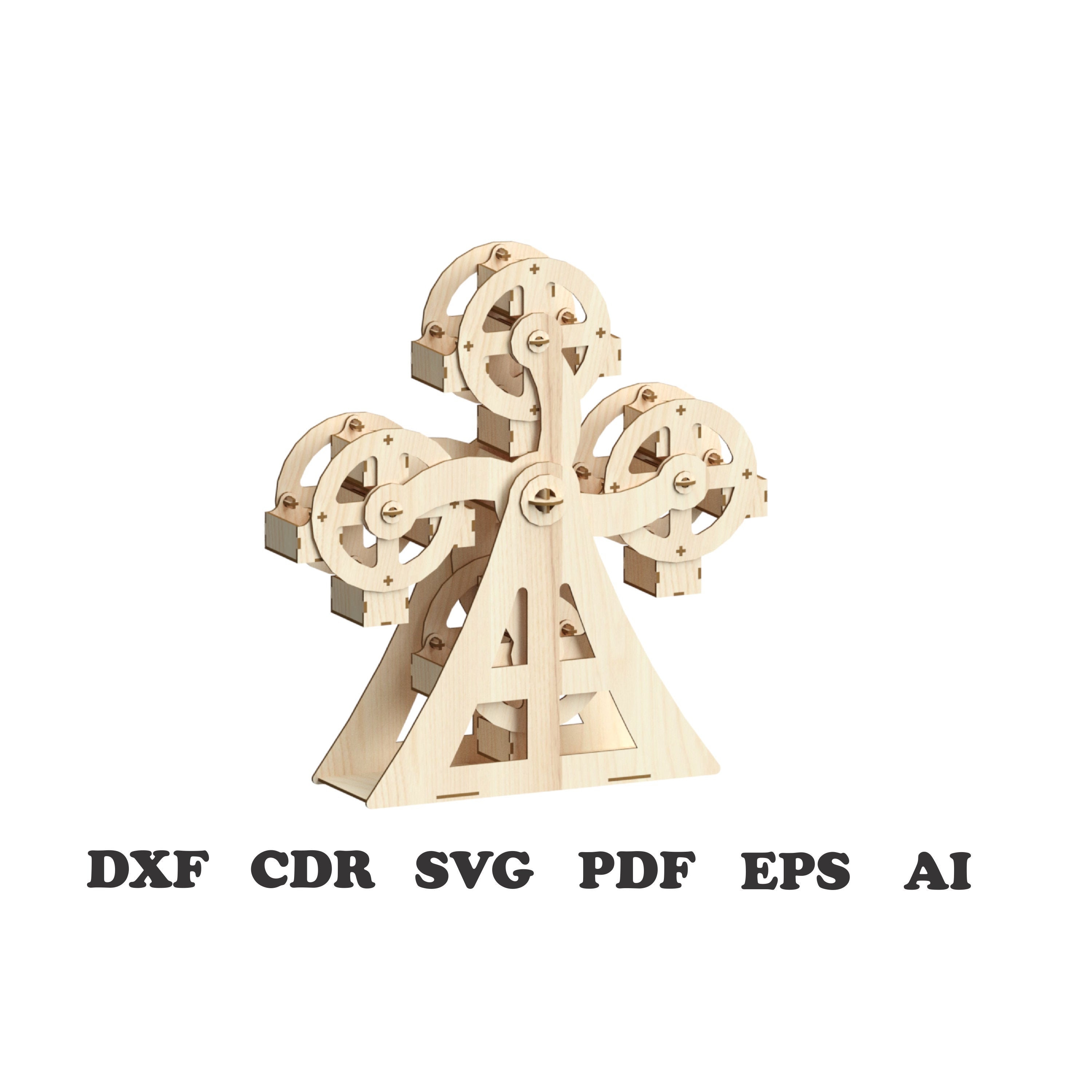 Ferris WheelLaser Cut Files laser cut template Vector for | Etsy