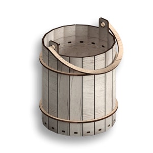 Little Bucket,laser Cut Files - Svg+dxf+pdf+ai+cdr+eps - Laser Files ...